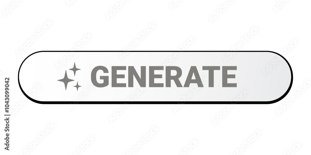 Generate AI button. Artificial intelligence and Machine learning ...