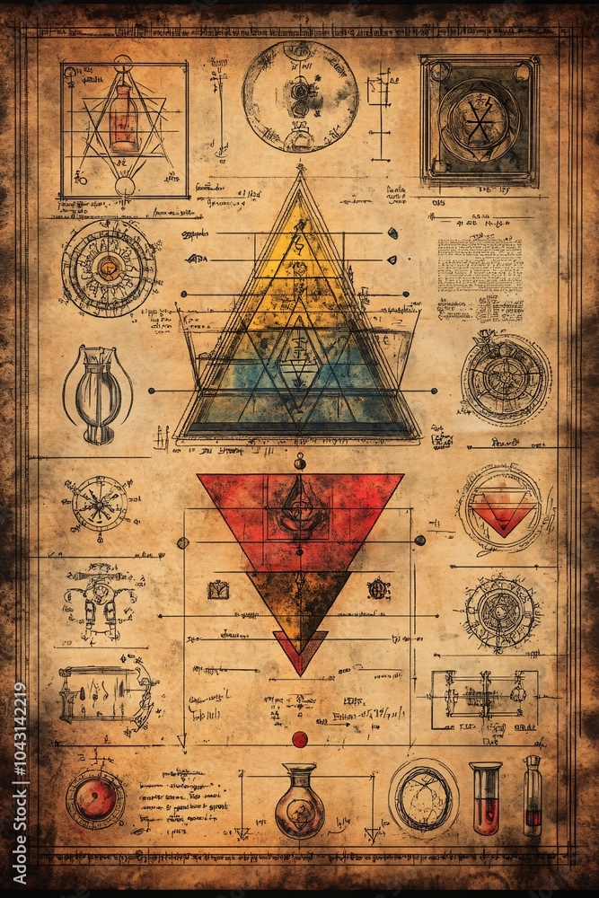 Exploring the mystical elements of alchemy a detailed composition of ...