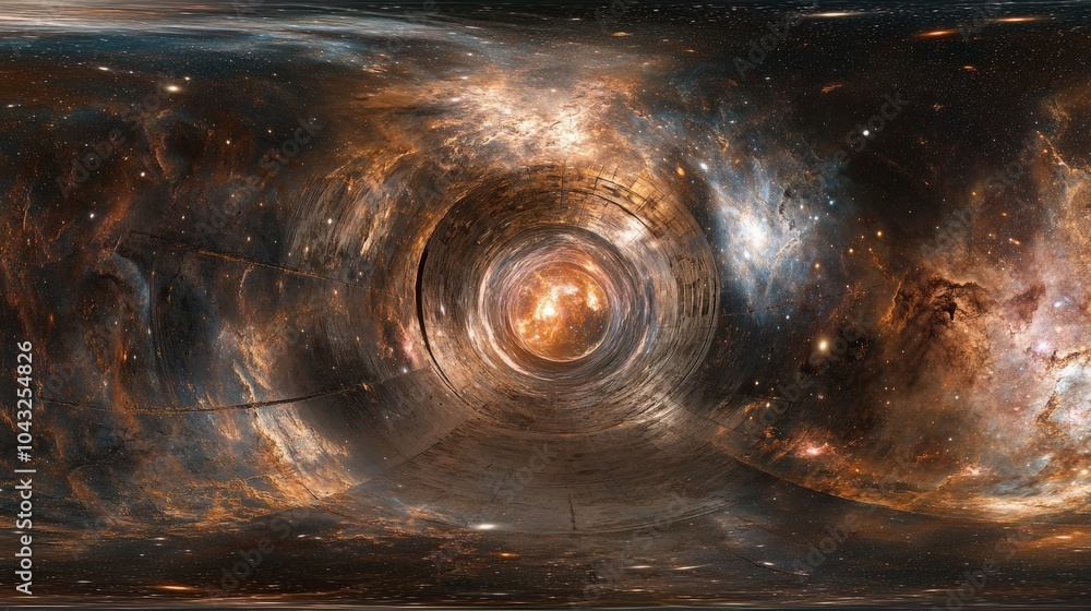 A richly detailed equirectangular projection of deep space with ...