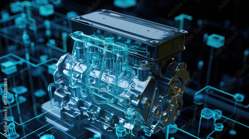 Sleek diagram showing airflow from intake to combustion chamber in a ...