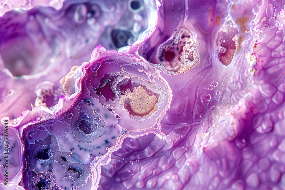 Lung Tissue Sample: A detailed view of lung tissue, highlighting ...