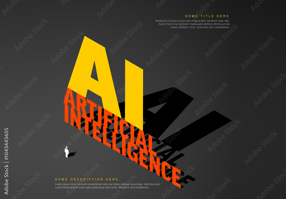 Ai artificial intelligence dark concept illustration social media ...