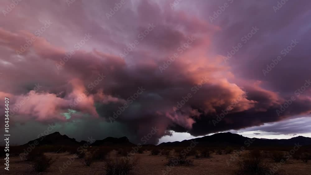 A Large Supercell Thunderstorm Spirals Across Tornado Alley During A ...