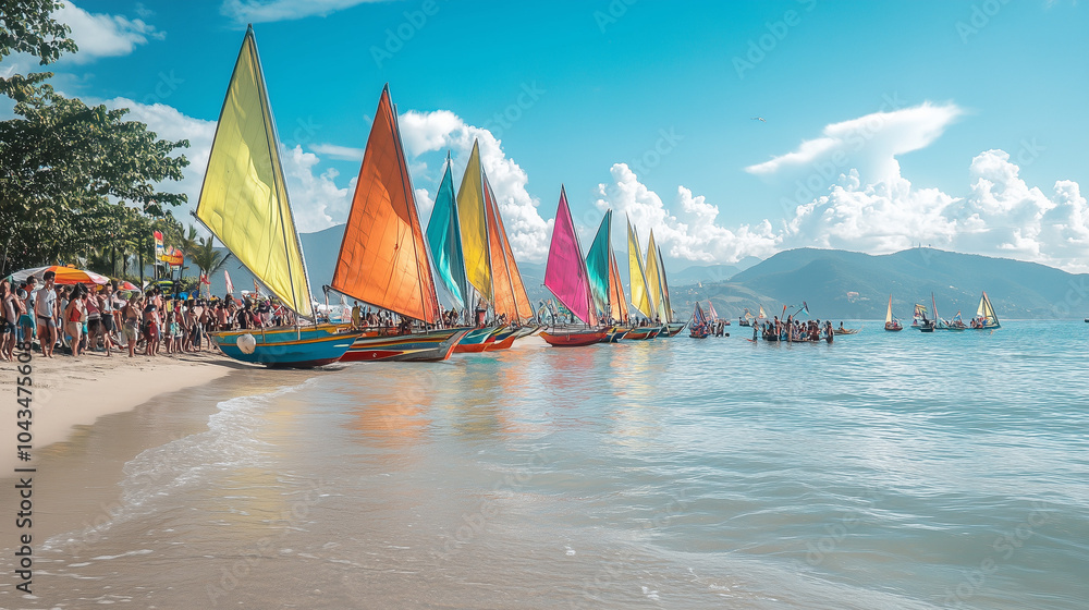 Nha Trang Sea Festival, tropical beach filled with colorful traditional ...