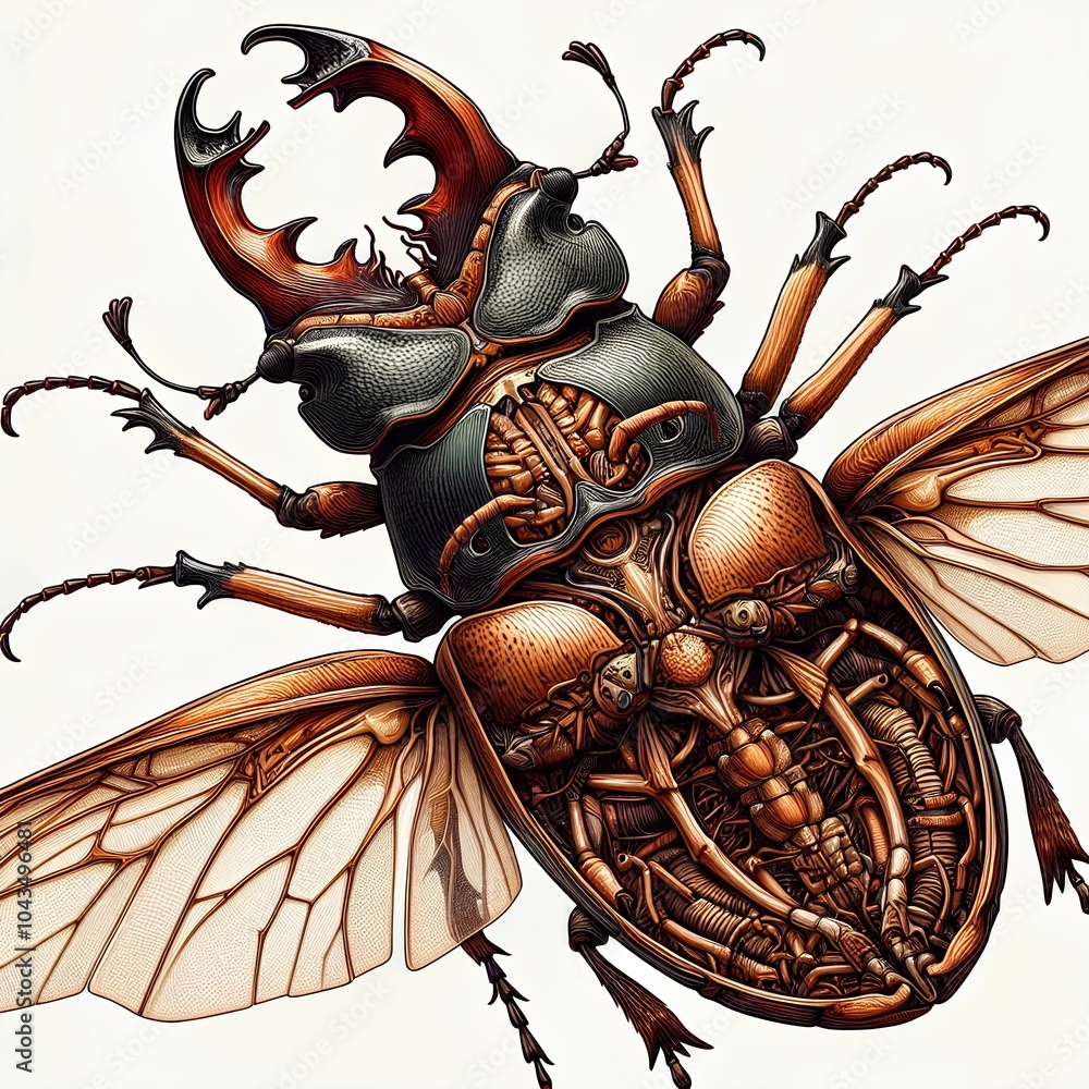 anatomical illustration of the ant, illustration should reveal ...