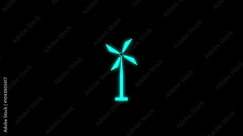 Electric fan icon animation. Roates blower blades to provide coolong ...