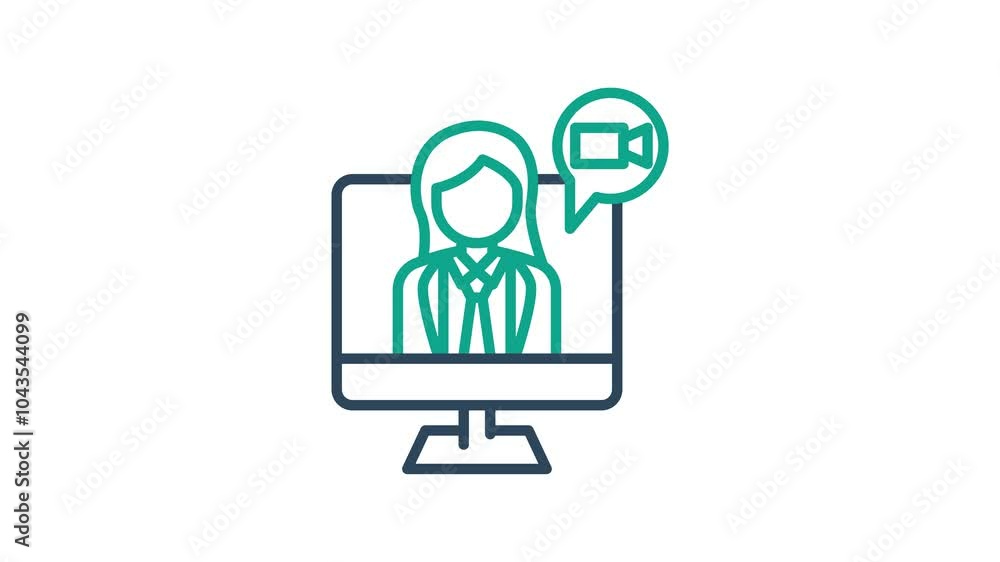 Webinar animated icon. suitable for user interface, provide visual ...