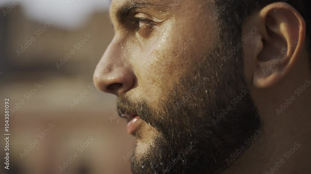 Portrait of a Muslim man Traditionally weared in Mosque in Lahore ...