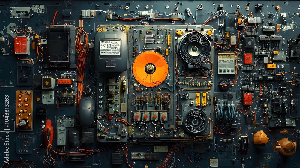 Detailed layered cross section showcasing the internal components and ...