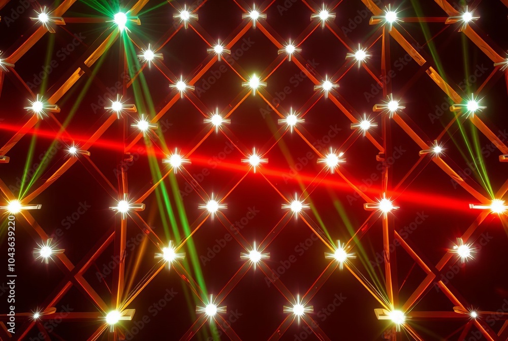 Laser Lattice A lattice structure with laser lights at each inte Stock ...