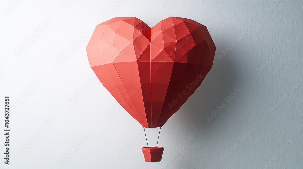 Step by step guide for creating a paper heart shaped hot air balloon ...