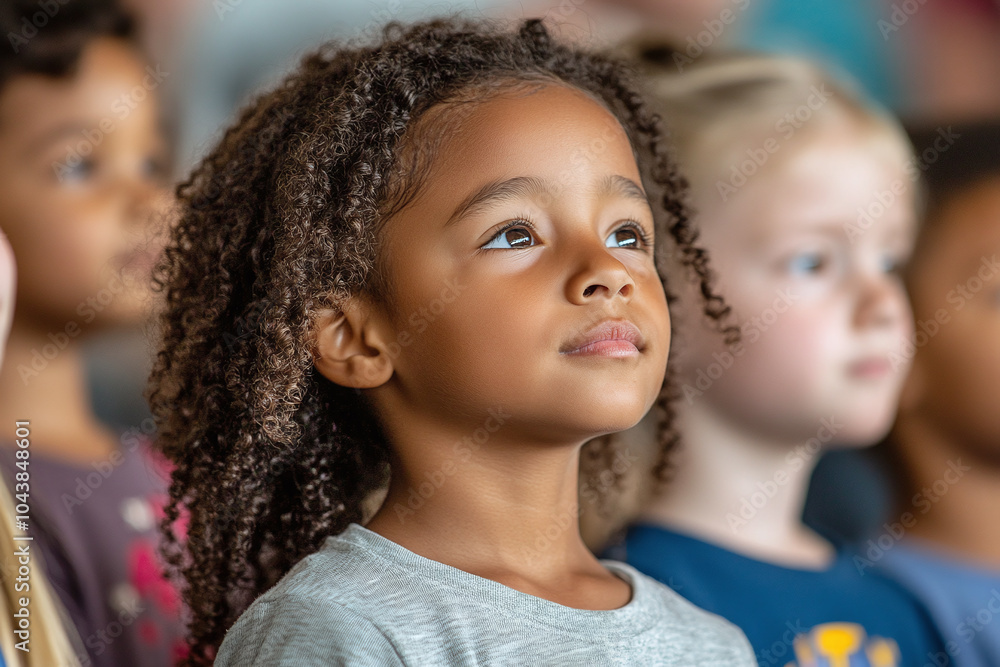 Children reciting the Pledge of Allegiance during a Constitution Day ...