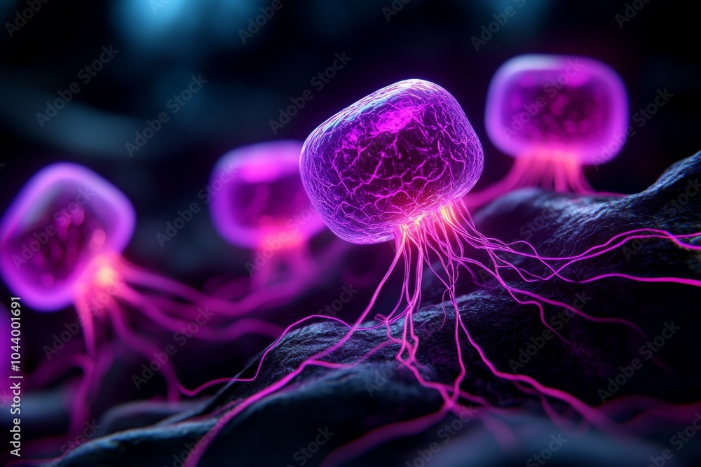 Fantasy depiction of platelets as glowing, ethereal beings, with ...