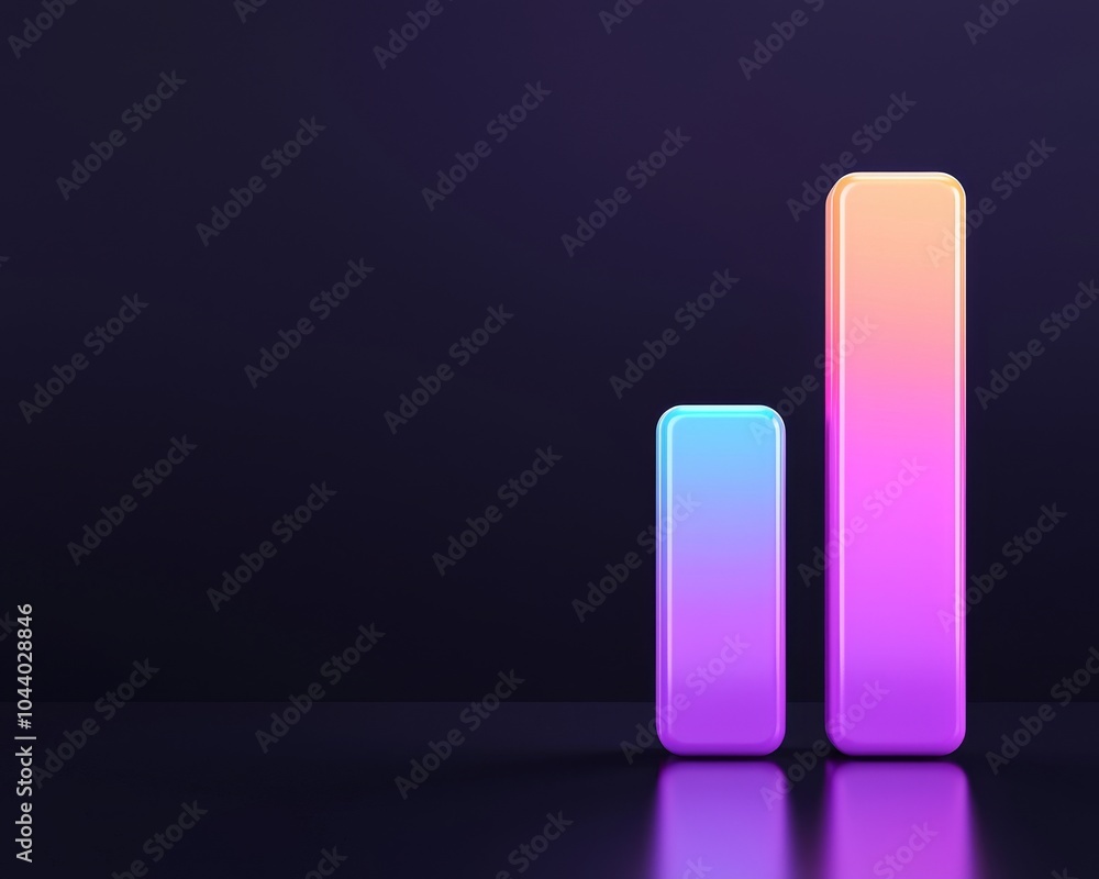 Dynamic 3D Revenue Growth Bar Chart with Upward Floating Columns ...