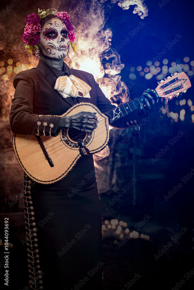 catrina, mariachi, mexico, dia de muertos, musica, ranchero, traje ...