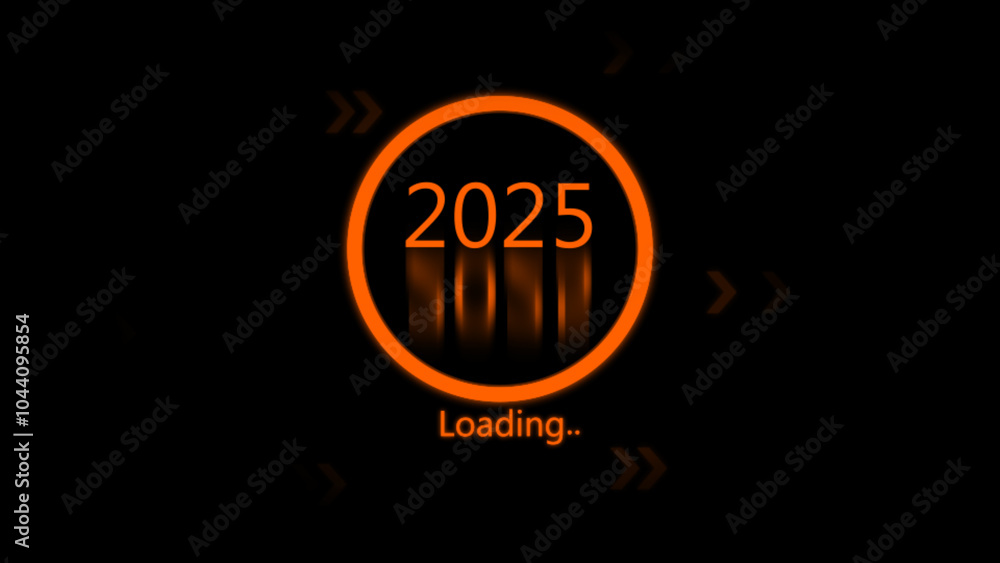 2025 progress loading bar background or banner design template. Happy ...