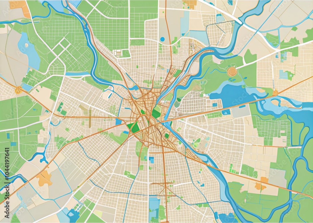 High Detailed Xinyang City Map Design Template for Business Use ...