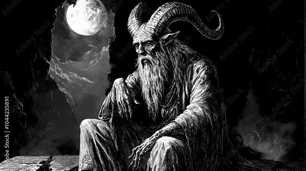 Baphomet dark lord biblical evil satanic lucifer temple book of enoch ...