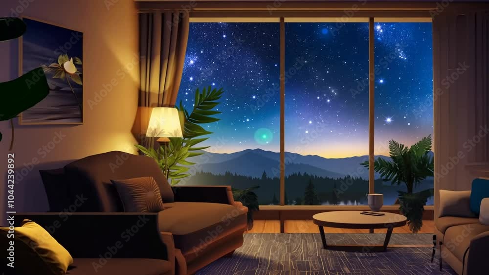window virtual overlay loop stream backgrounds room animated cozy ...