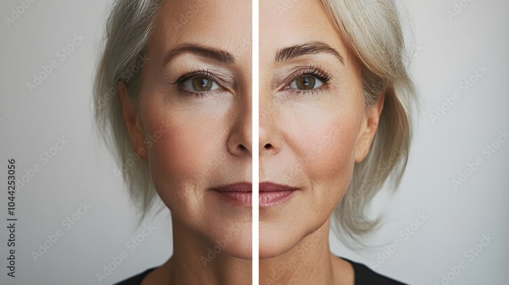 Before-and-after fitness transformation of a woman posing in gym attire ...