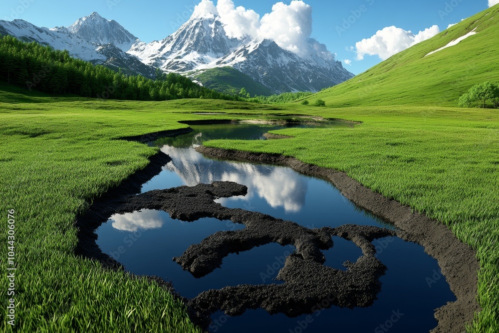 Futuristic depiction of environmental harm caused by technology, with ...