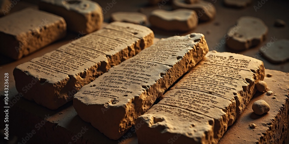 Moses Tablets of Stone, Tablets of the Ten Commandments. The Law given ...