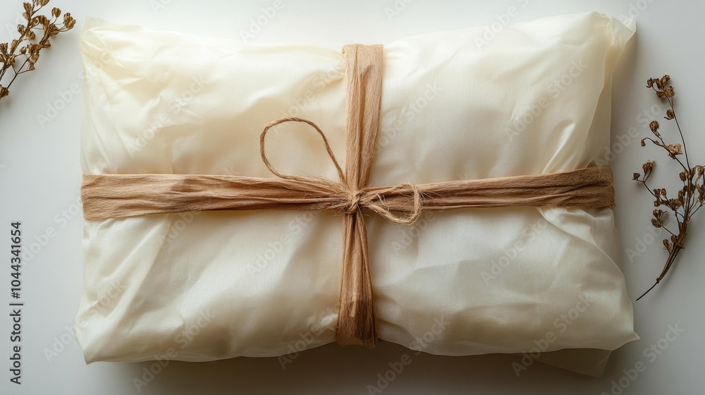 Reusable fabric food wrap with a natural string tie perfect for eco ...