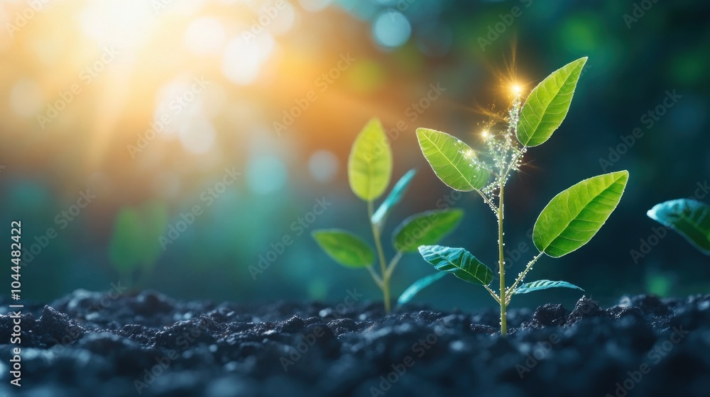 Gene editing in plants, with CRISPR technology visible in a close-up ...