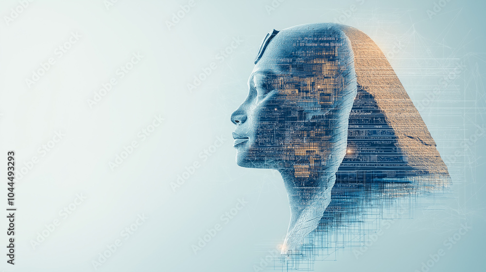 A detailed blueprint of the Great Sphinx of Giza, showing structural ...