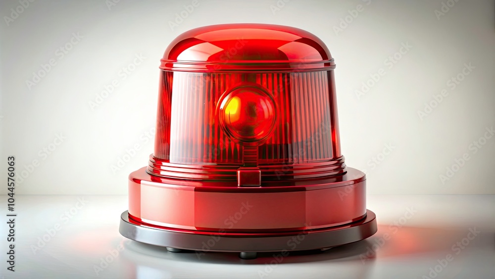 Red Signal Beacon on White Background - Emergency Alert Light for ...