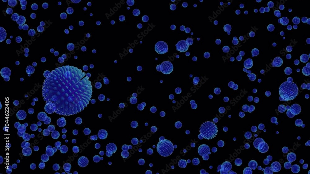 Micro Body Cell Explosion. Burst of Body Cell. Cell Shape Particle ...