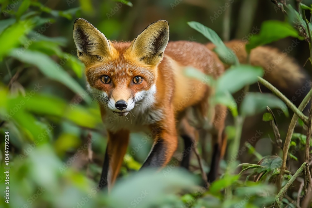 A Curious Fox Wandering Through Lush Greenery, Embodying the Spirit of ...