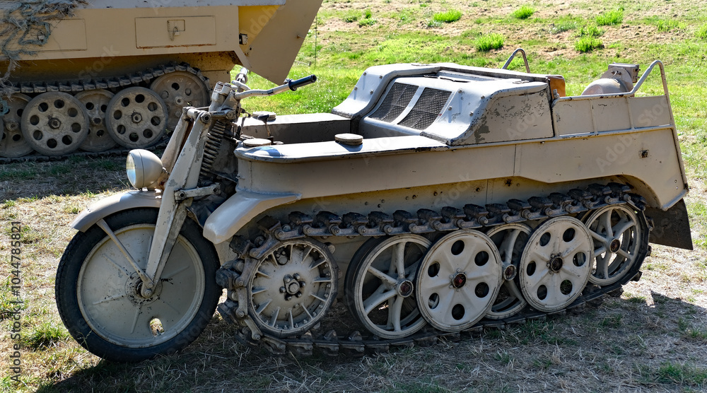 Victory show, Leicester, UK. August 2024. The Sd.Kfz.2 is a half-track ...