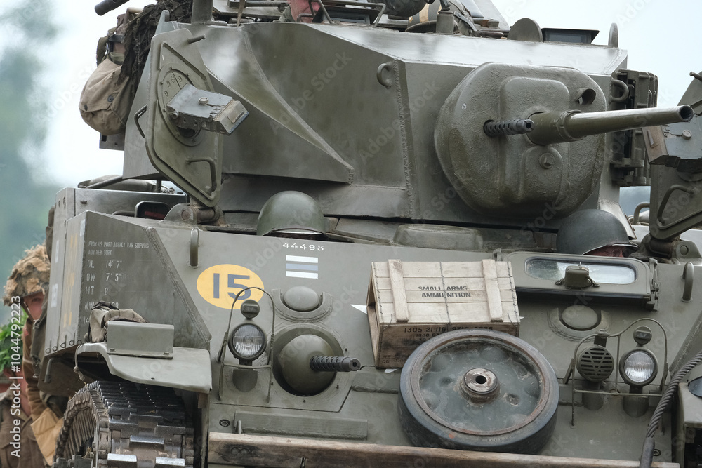 Victory show, leicester, UK. August 2024. The M2 Stuart light tank ...