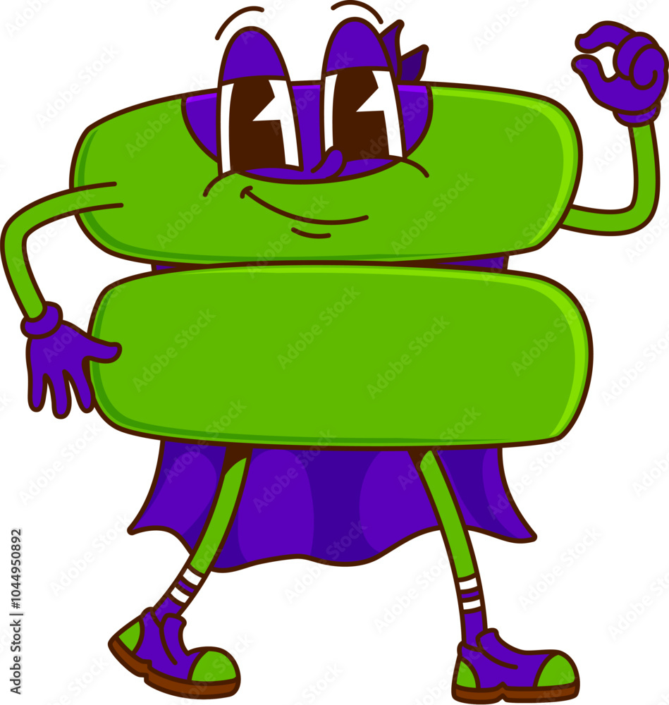 Cartoon math equals symbol superhero character. Isolated vector ...