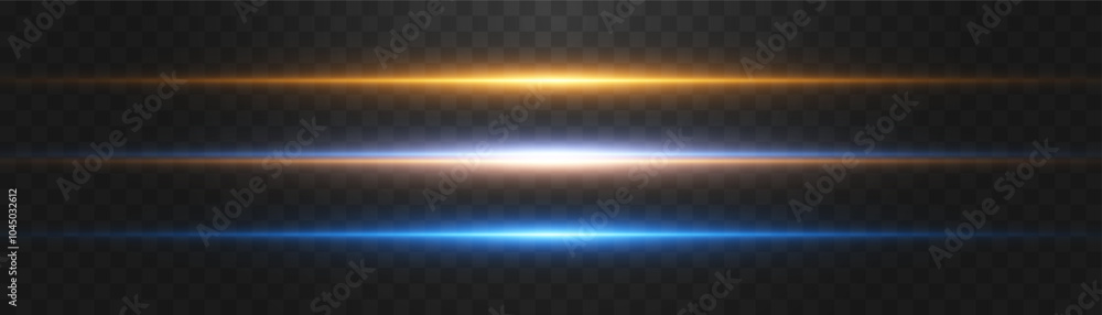 Abstract lights lines on png. Vector laser beams. Glowing streaks on ...