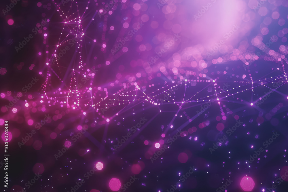 High-tech loading animation with digital network patterns and ample ...