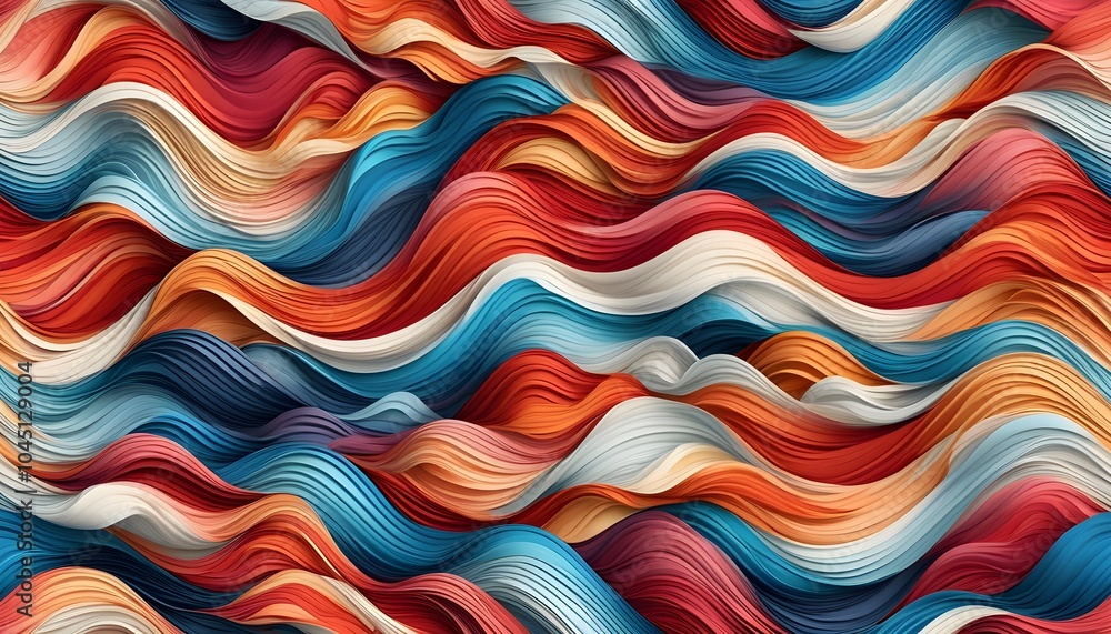 Dynamic Flow of Diagonal Fabric Ripples in a Vivid Digital Art ...
