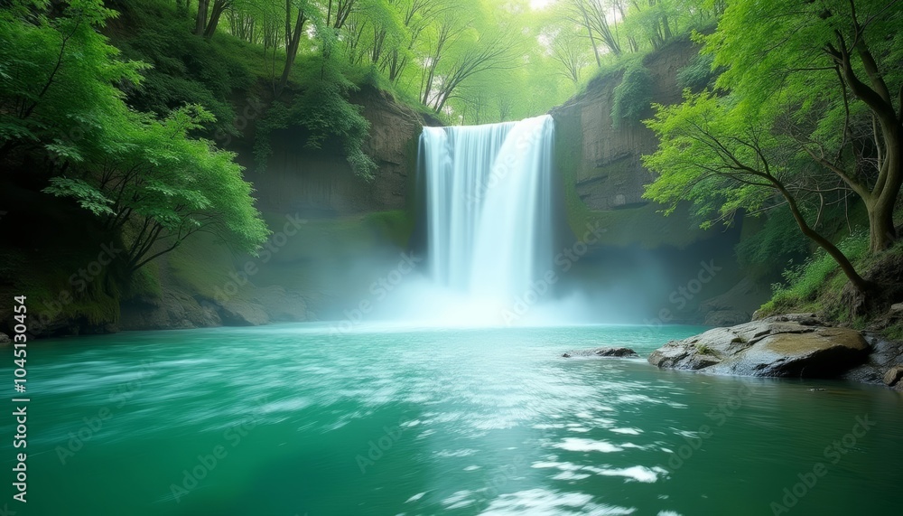Emerald Grotto A waterfalls hidden gem Stock Photo | Adobe Stock