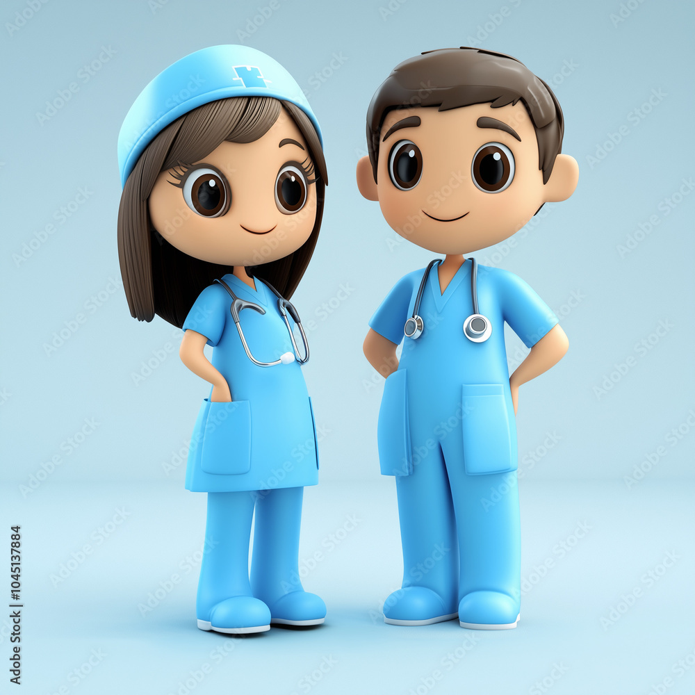 "This image shows a cartoon of a doctor, representing a profession ...
