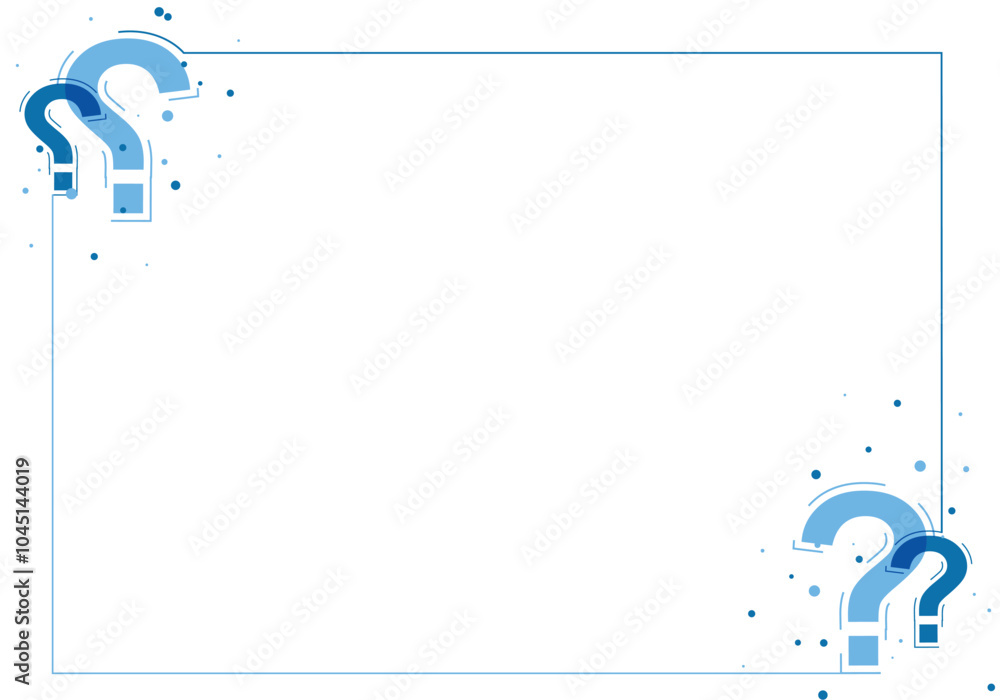 Plain off White color with bordered one line Question Mark icon on both ...