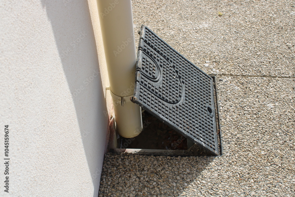 Poster Regard évacuation des eaux pluviales de maison – Wall Art ...