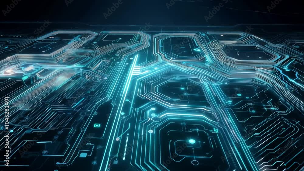 abstract technology illustration animation board background seamless 4k ...