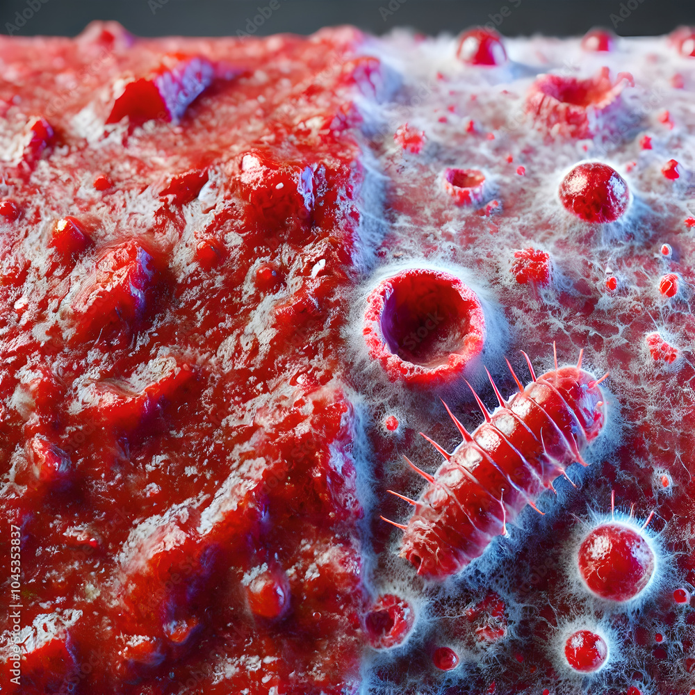 Contact dermatitis, with a clear reaction caused by skin contact with ...