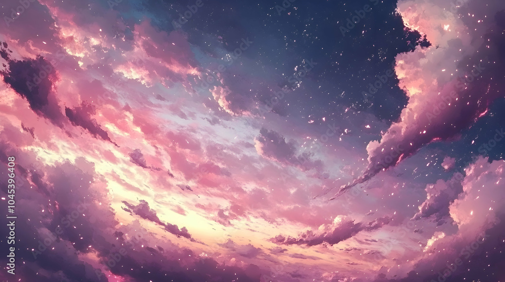 An anime background with soft textures resembling watercolor, with a ...