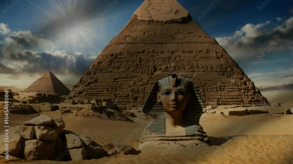 the beauty of the view of the wonders of the world of the Egyptian ...