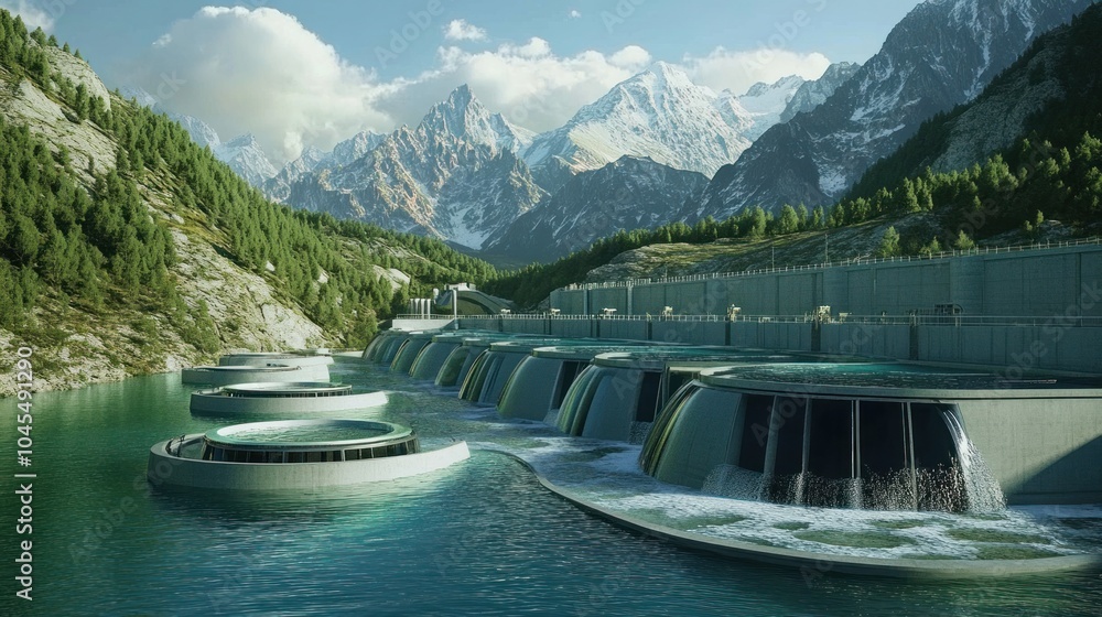 Hydroelectric-powered desalination systems producing fresh water using ...