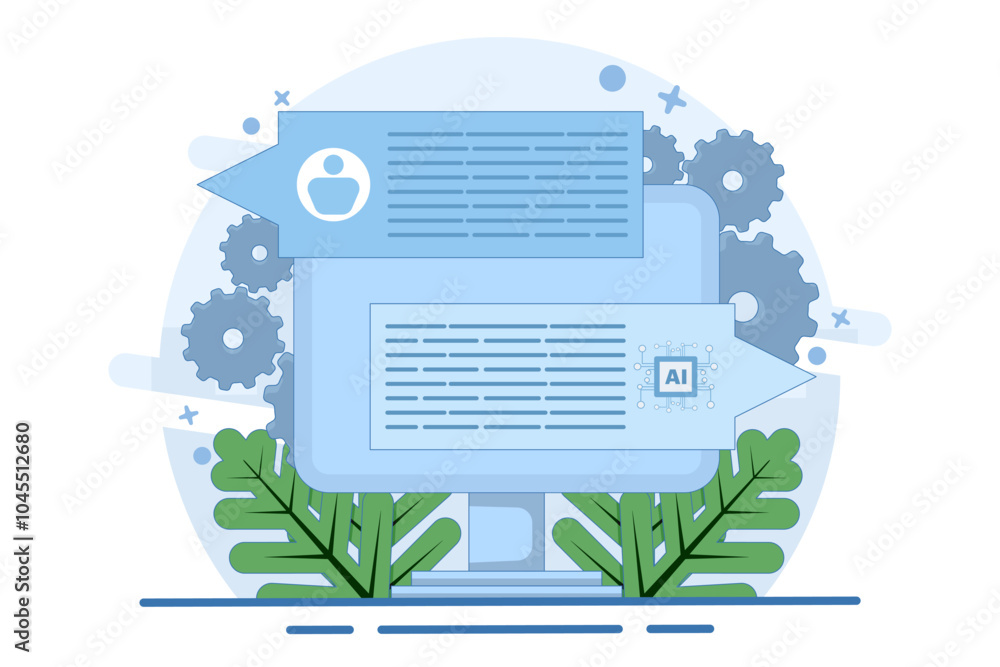 Concept of Chatbot Robot providing online assistance, AI Customer Support, Virtual assistant ...