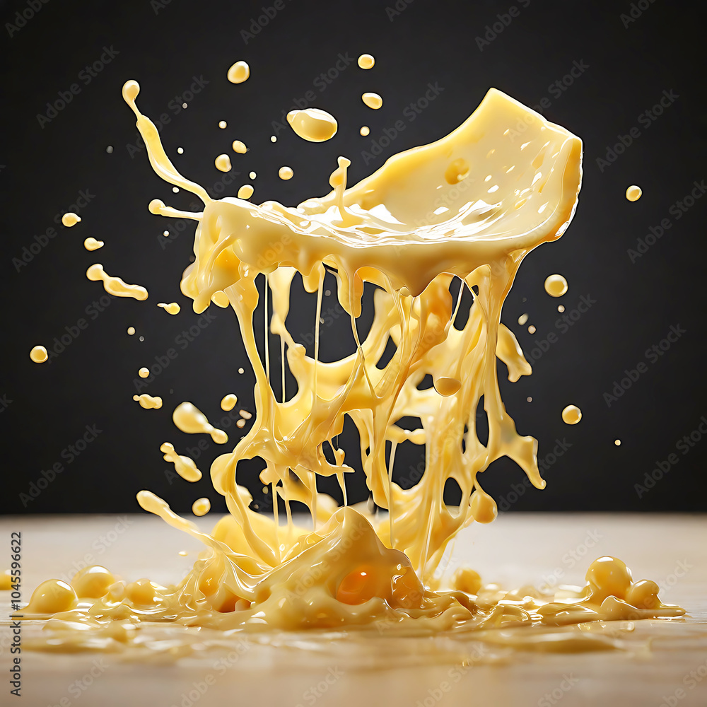 Realistic Cheese Splash for delicious food Exploring the Rich Textures ...