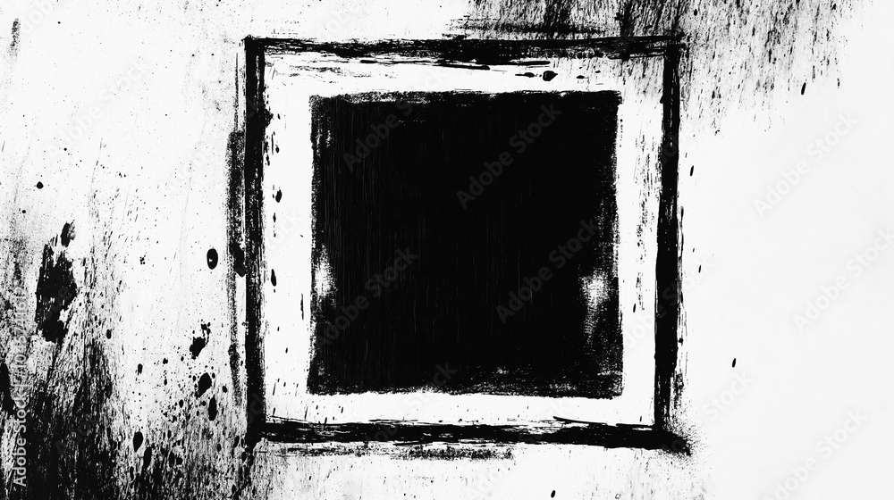 Abstract black and white square brush strokes, perfect for modern art ...